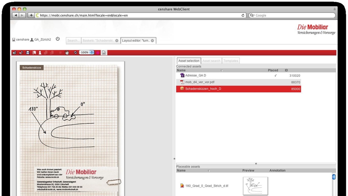 Swiss Mobiliar is relying on censhare